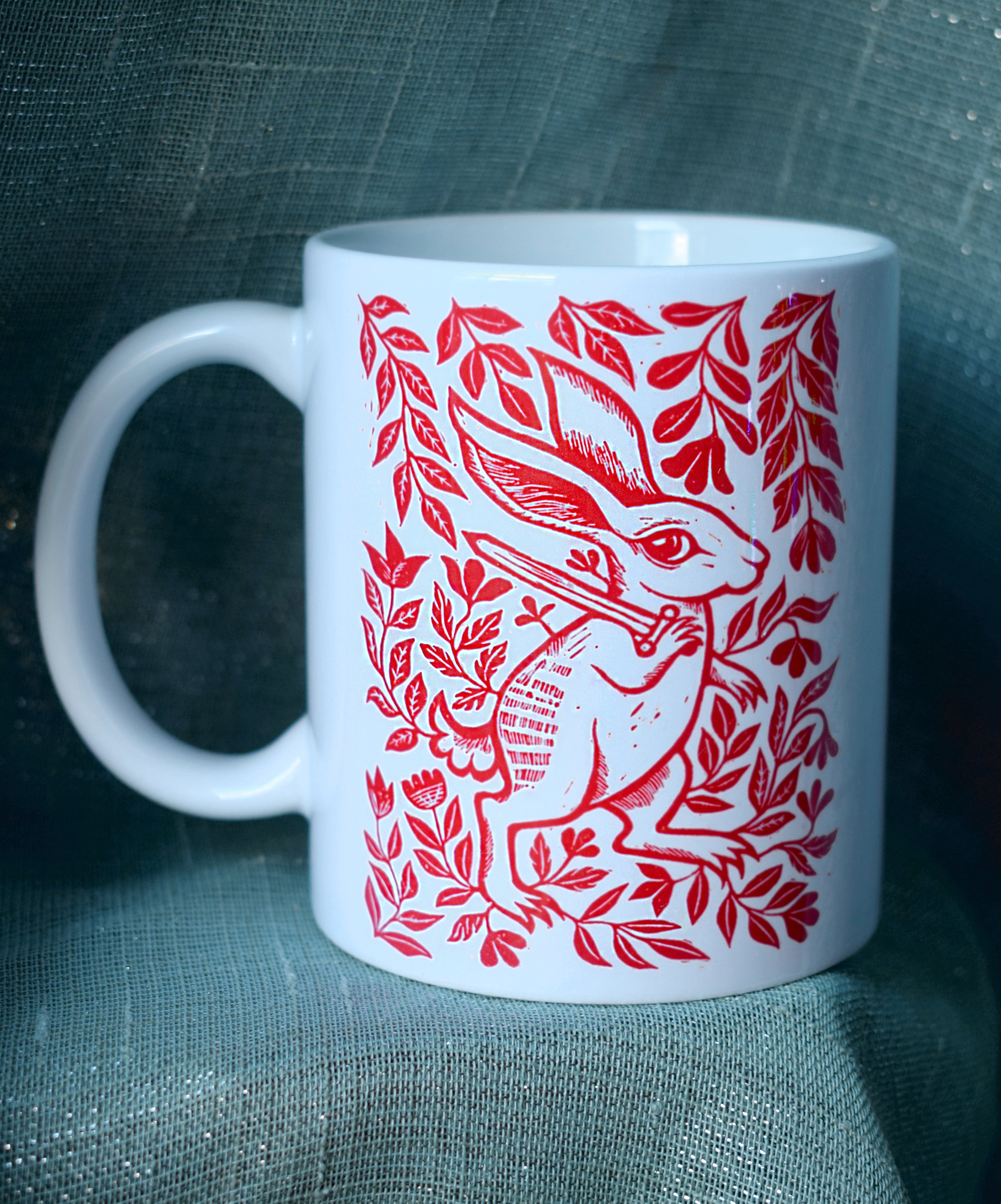 BATTLE RABBIT ceramic mug – TheWoodHermit